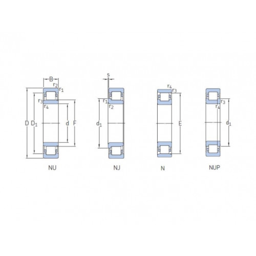 NJ Type Cylindrical Roller Bearings buy with delivery across the United ...