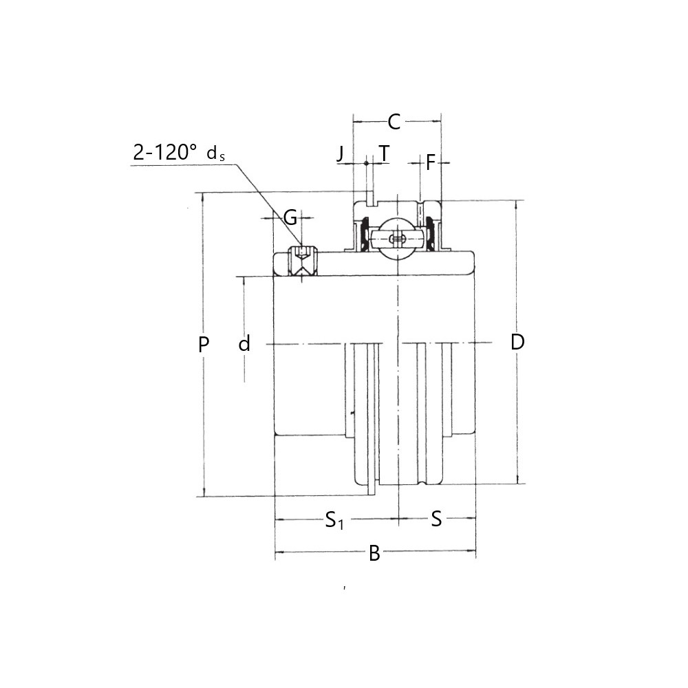 SER205-13 Imperial Bearing Insert with a Snap Ring 13/16 inch Bore and ...