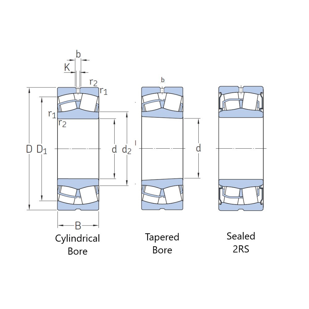 22205/20E Economy Spherical Roller Bearing With a Cylindrical Bore ...