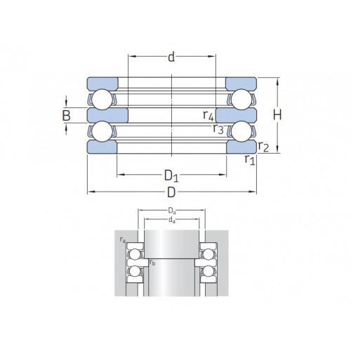 Double Thrust Ball Bearings buy with delivery across the United Kingdom ...