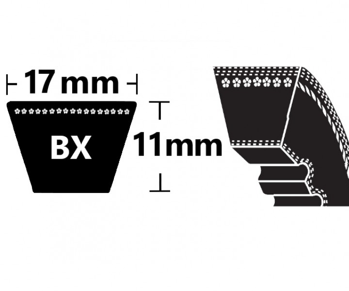 BX section V-Belts - 17x11mm buy with delivery across the United ...